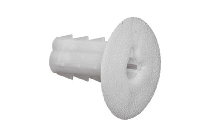 Single Feed Thru Bushing w/ knockout - White - worldtec